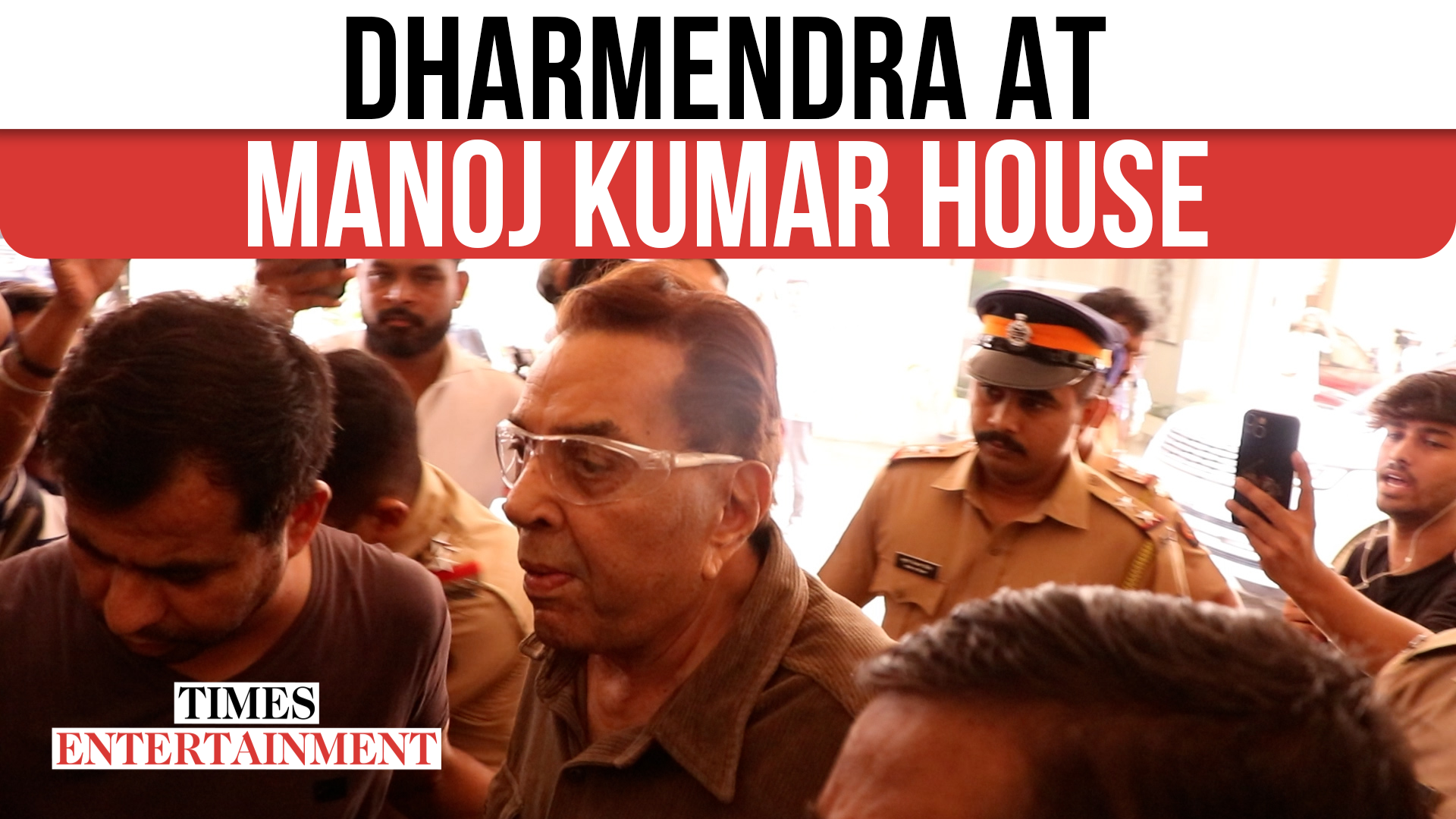 Dharmendra At Manoj Kumar House