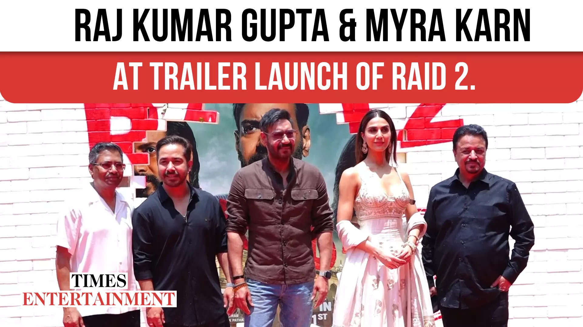 Raj Kumar Gupta & Myra Karn At Trailer Launch Of Raid 2.