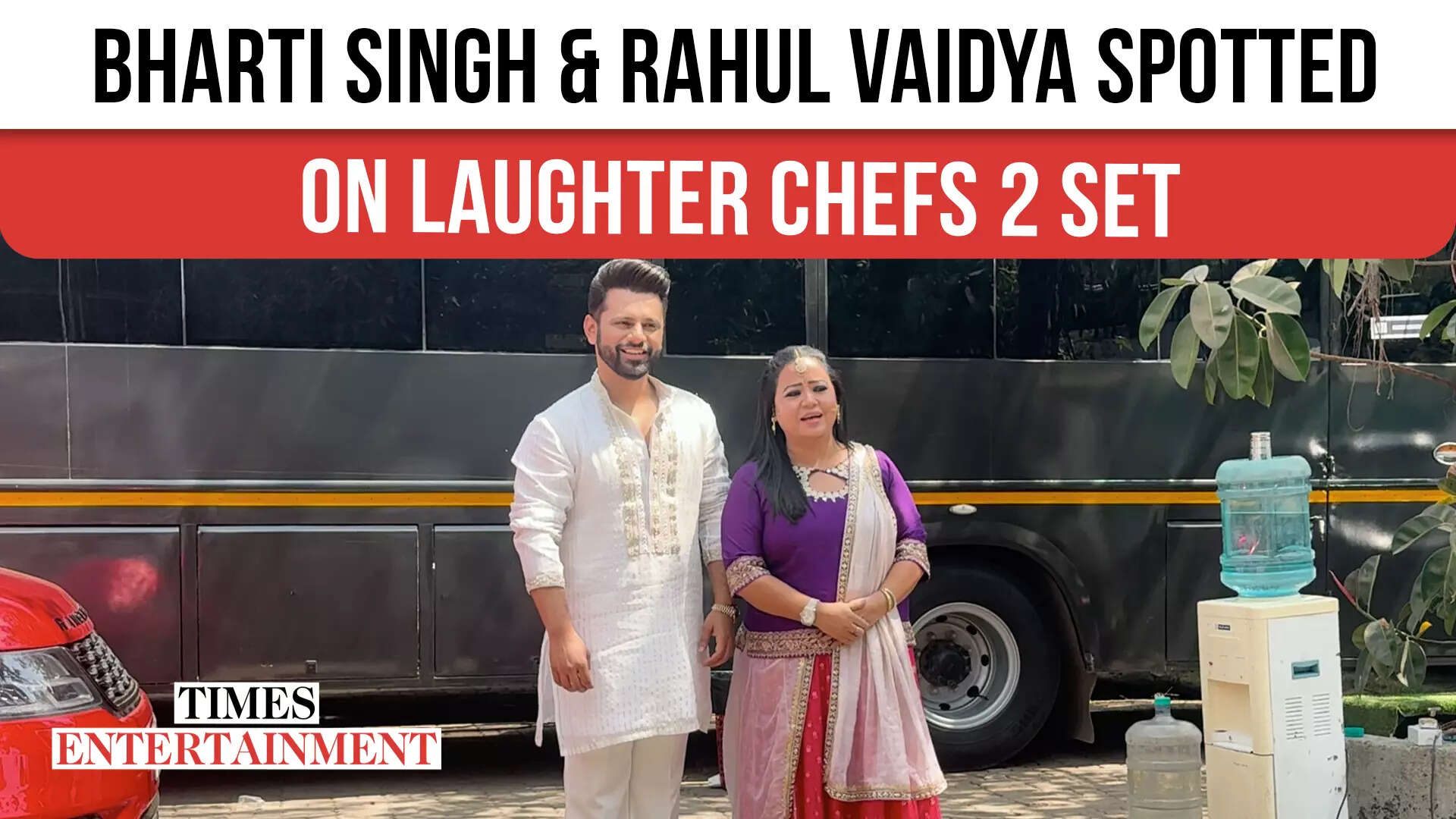 Bharti And Rahul Spotted on Laughter Chefs 2 Set