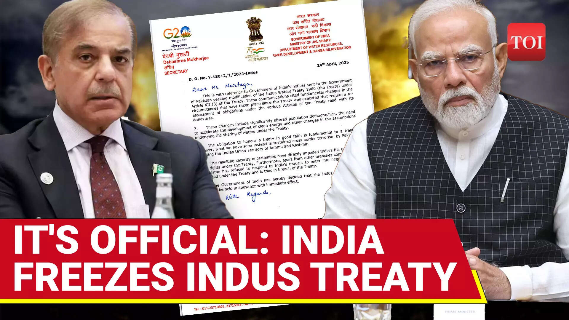 India Officially Freezes Indus Waters Treaty, Sends Letter To Pak ...