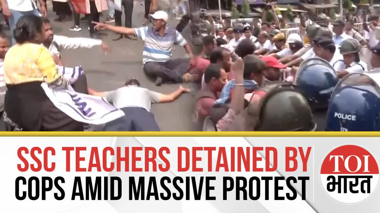 SSC Recruitment Scam: Massive Protest In Kolkata, Police Detains ...