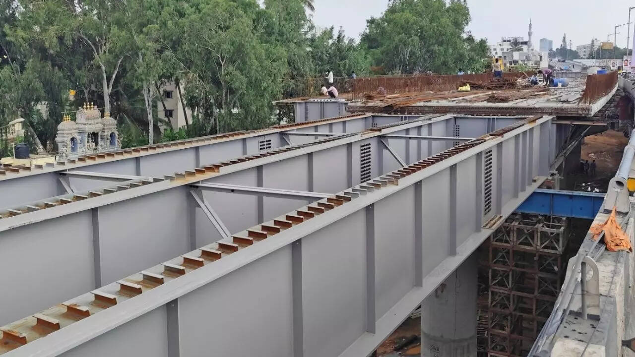 Giant cranes, road to change: Bengaluru’s Hebbal flyover ramp work ...