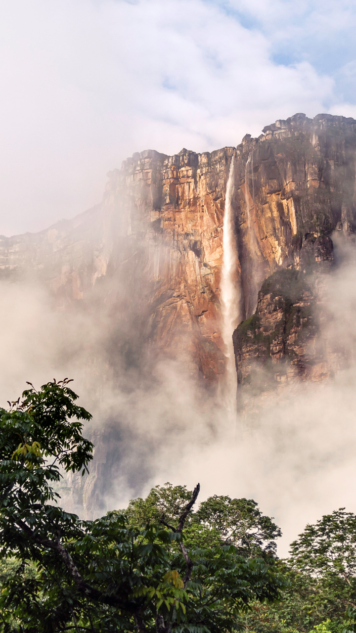 Angel Rainbow Over Waterfalls