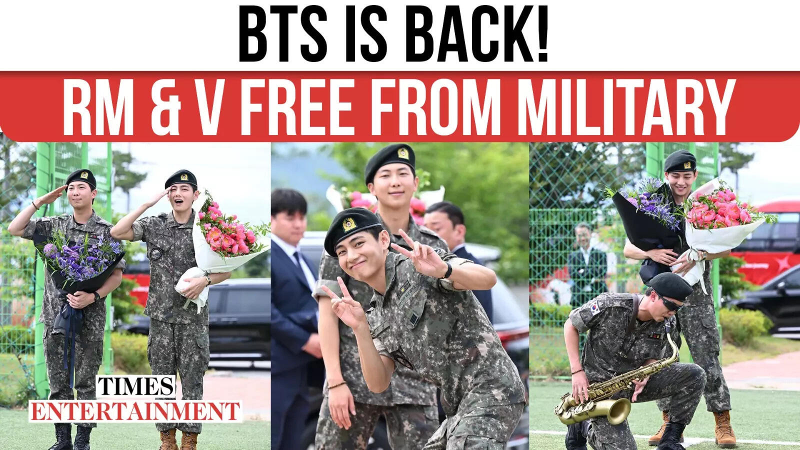 BTS Legends RM and V Return from Military Service. The World Celebrates ...