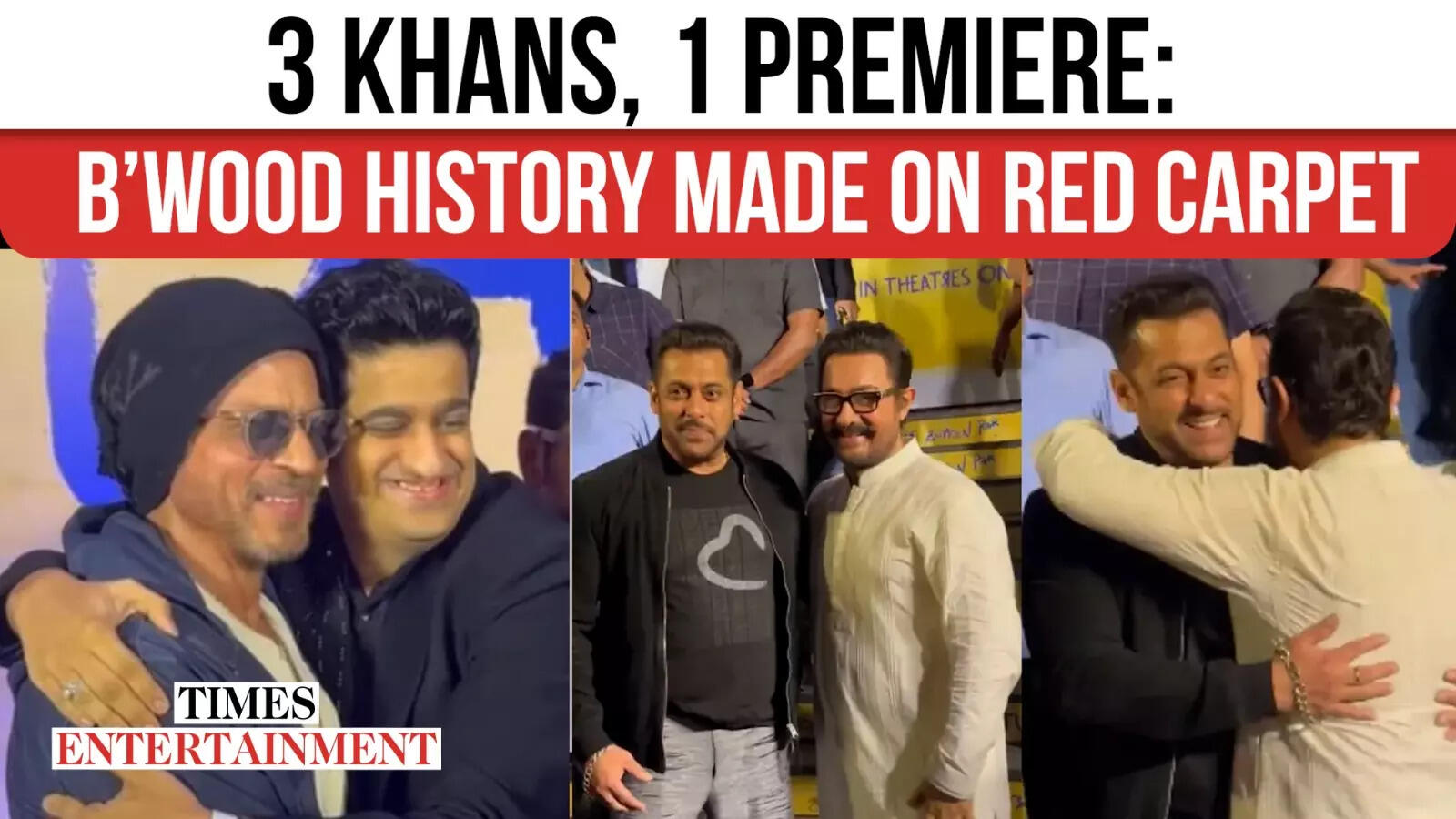 3 Khans Light Up Sitaare Zameen Par Premiere: Aamir, SRK, Salman in One ...