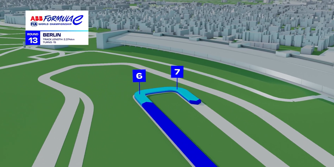 Round 13 | Berlin Digital Track Map | Formula E Season 11