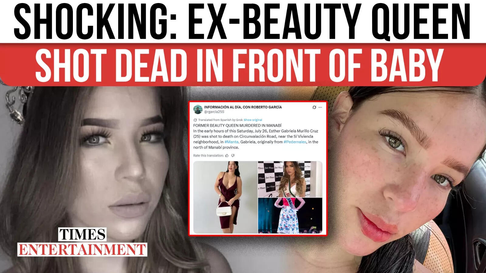 Beauty Queen Esther Murillo Cruz Fatally Shot in Ecuador Highway Attack