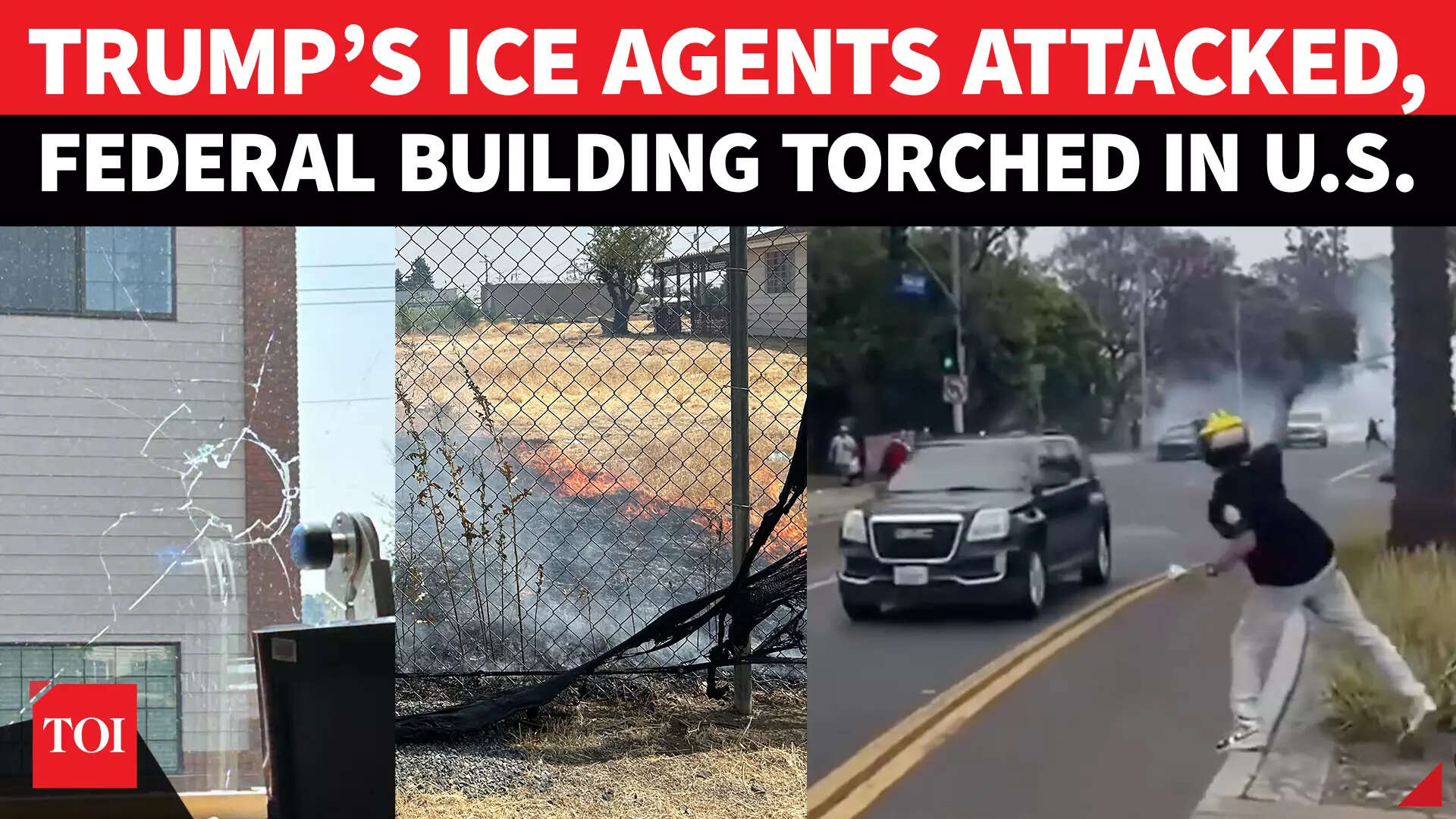 ICE Office Under Siege, Federal Agents Flee In Panic As Flames Erupt ...