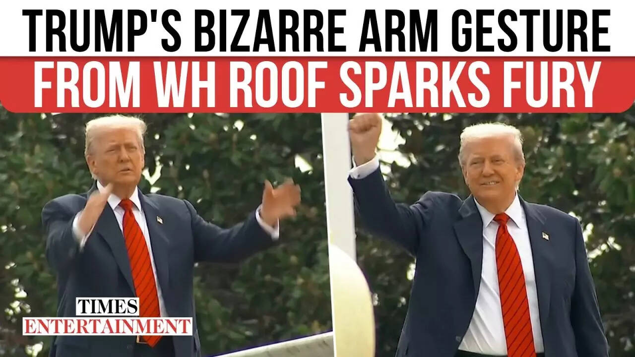 Trump’s Rooftop Arm Gesture Sparks ‘Nazi Salute’ Claims Amid White ...