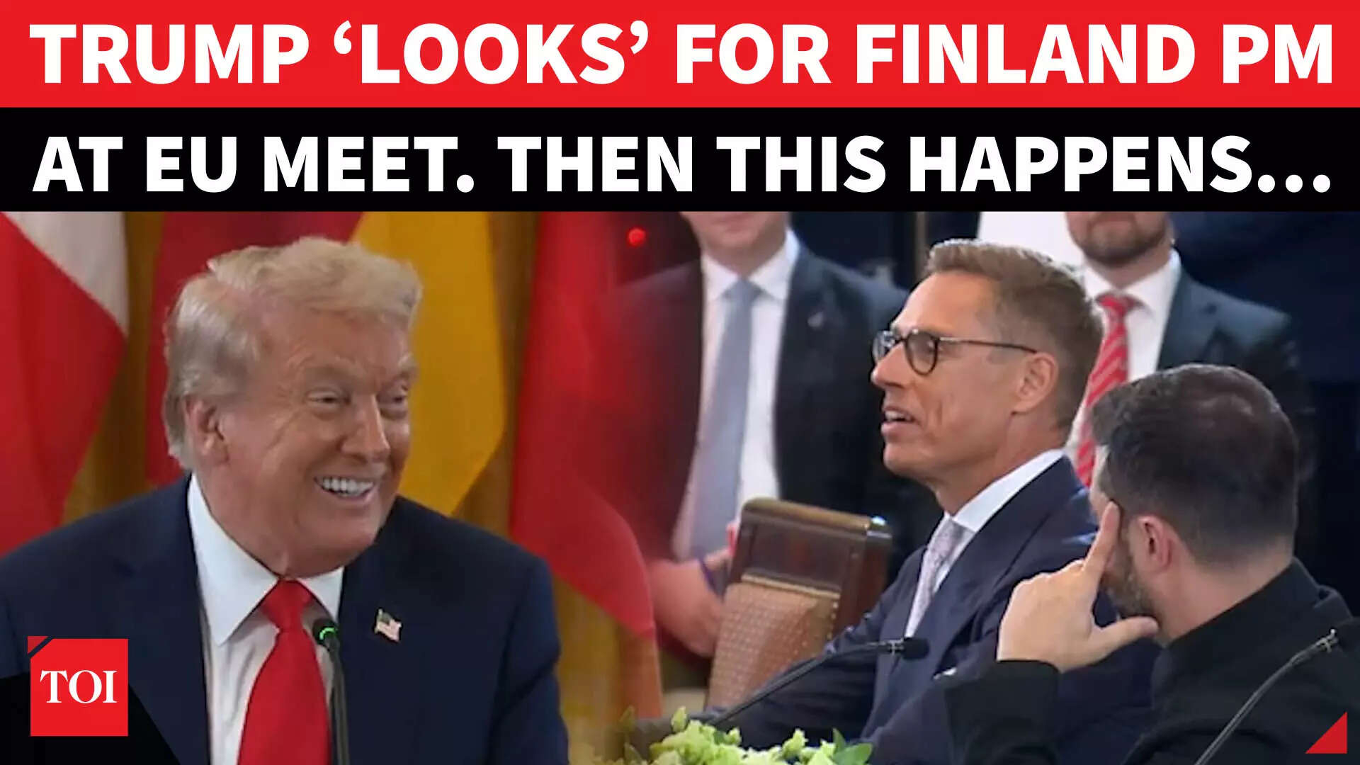 Trump 'FORGETS' Finland PM At EU Leaders Table Despite Name Cards ...