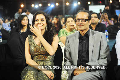 Dia Mirza and Times Group MD, Mr. Vineet Jain during the Mirchi Music ...