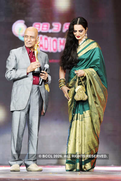 Dia Mirza and Times Group MD, Mr. Vineet Jain during the Mirchi Music ...