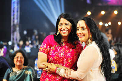 Dia Mirza and Times Group MD, Mr. Vineet Jain during the Mirchi Music ...
