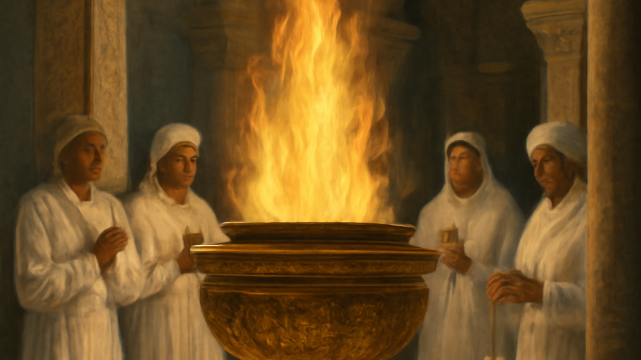 The sacred fire that burns continuously in Parsi temples and its deeper ...
