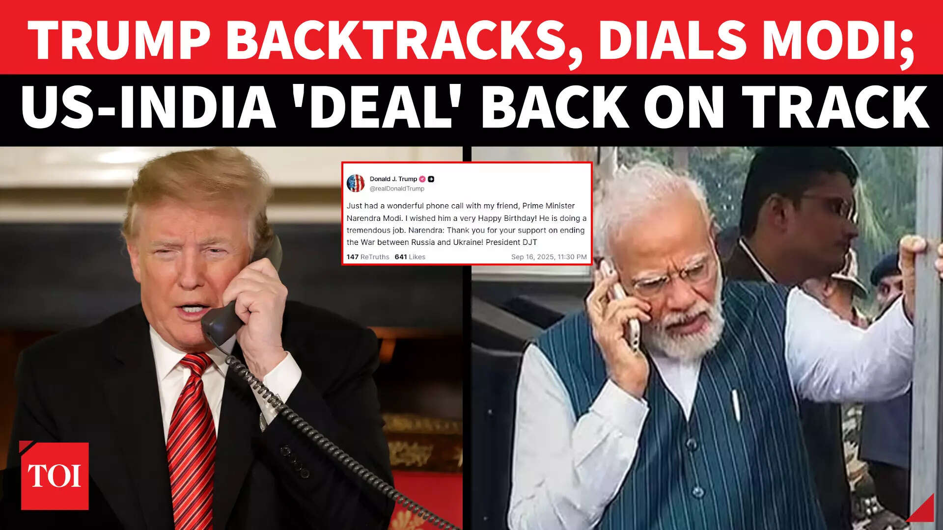 PM Modi FINALLY Answers Trump Phone Call; Delivers Big Russia Message ...