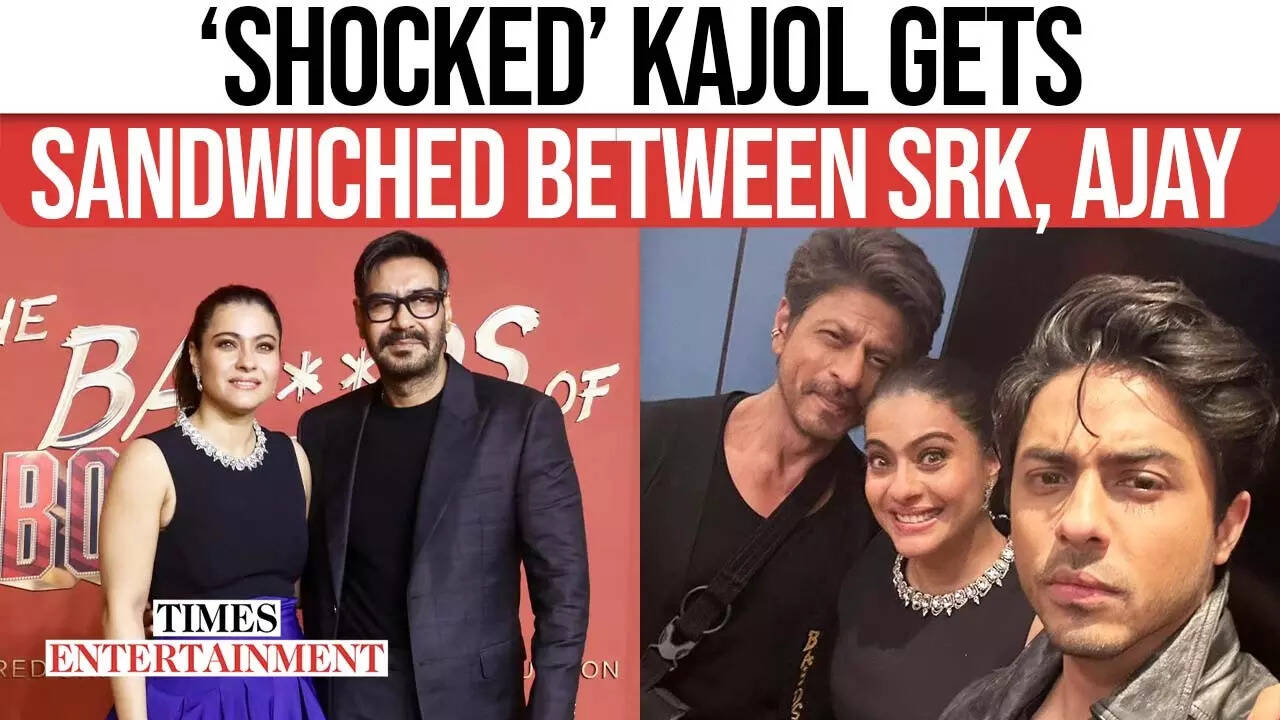 Kajol Goes Viral With SRK & Aryan Khan At ‘The Bads Of Bollywood’ Premiere