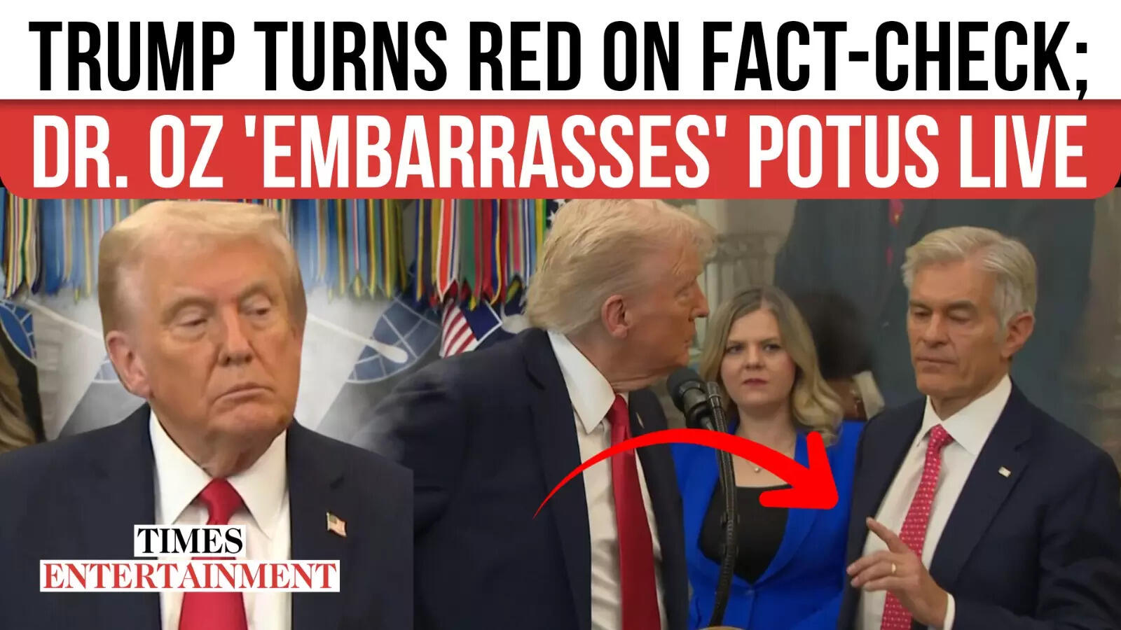 President Trump appears flustered after Dr. Mehmet Oz fact-checks him ...