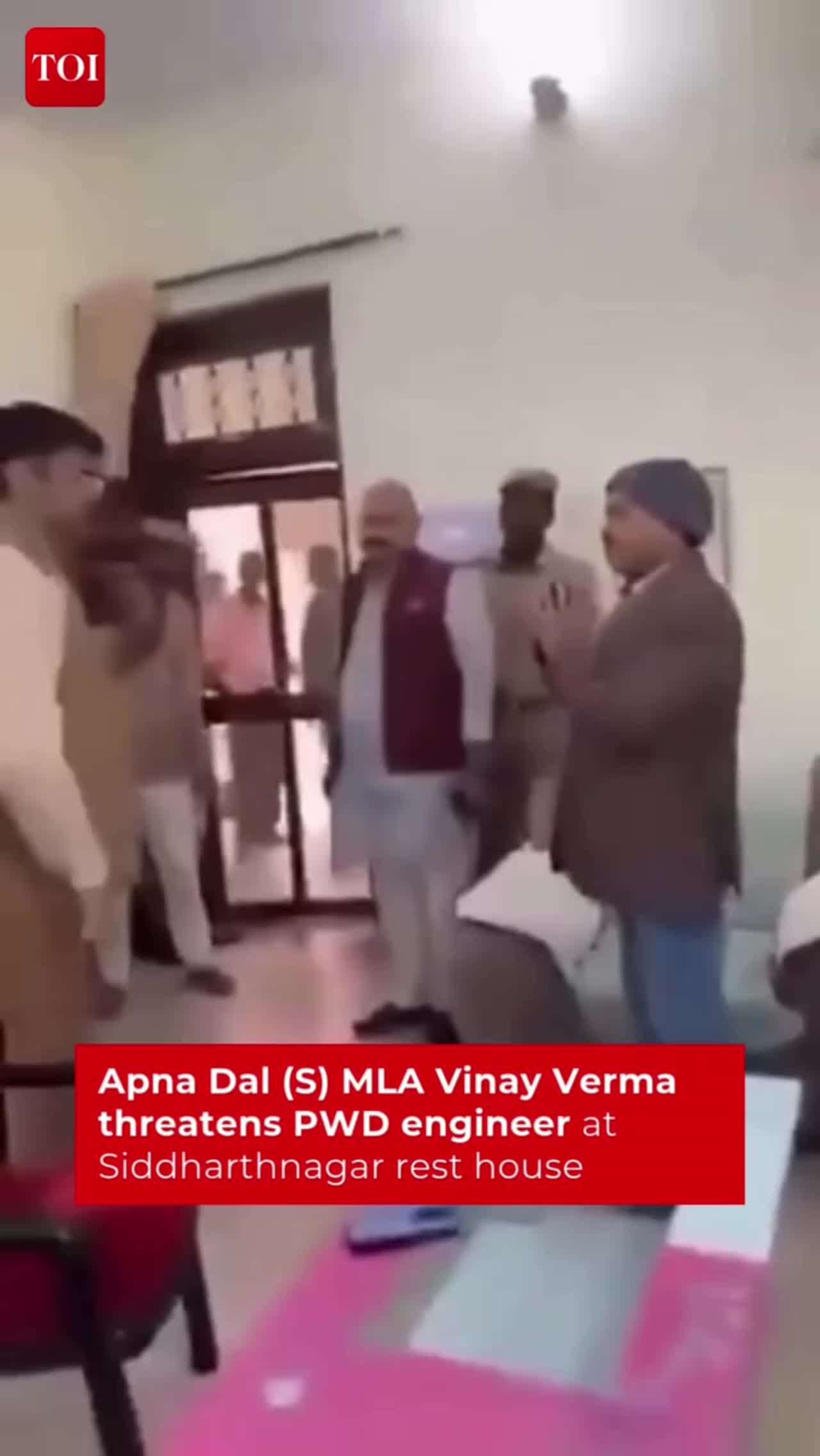 Siddharthnagar: Apna Dal MLA Vinay Verma storms PWD resthouse, threatens engineer