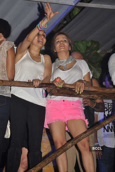 Avanti Birla (R) during the Sunburn music festival, held in Mumbai.