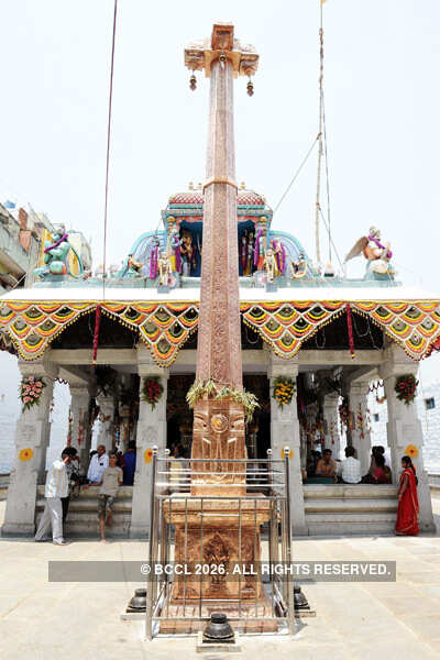 View of Dharmaraya temple at Tigalarpet in Bangalore