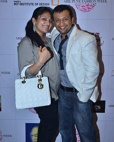 Pooja and Amul Goel during Pune Fashion Week.