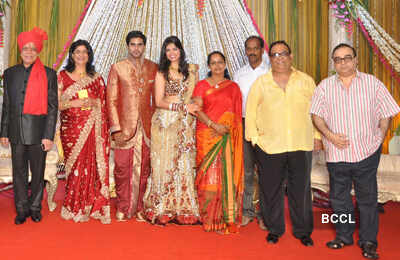 Satish Kaushik and Rajkumar Santoshi during Govind Namdev's daughter ...