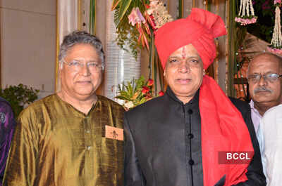 Vikram Gokhale with Govind Namdev during the latter's daughter Pallavi ...