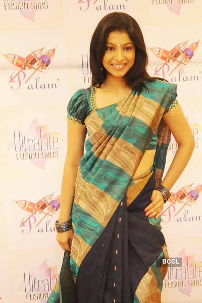 Anuja Iyer during the unveiling of Sri Palam Silks' 'UltraLite Fusion ...