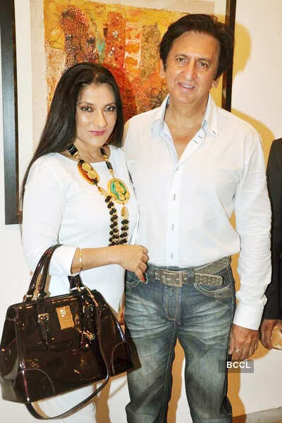 Aarti and Kailash Surendranath during Nandita Chaudhuri's art show held ...