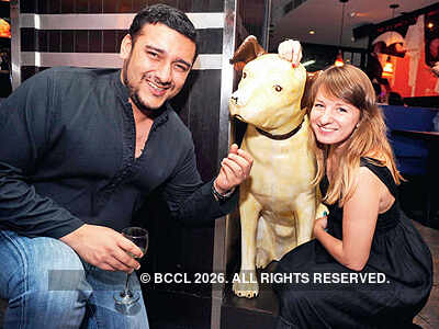 Rohan Jetley and Olga Kozak during the latter's farewell party, held at ...