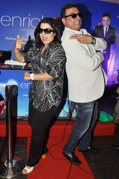 Farah Khan and Boman Irani during the promotion of the movie 'Shirin ...
