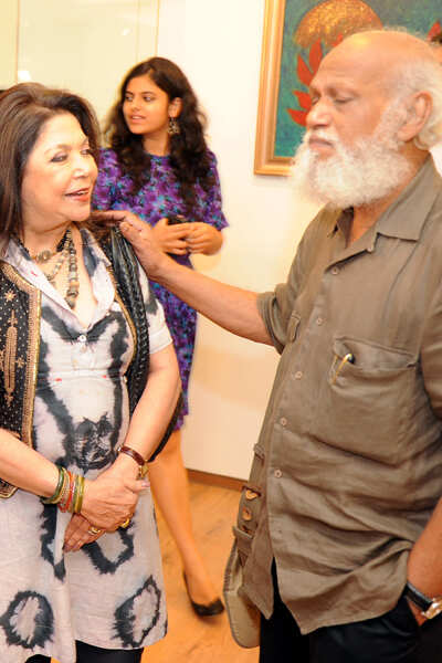 Ritu and Jatin Das at the art exhibition of Ranjeeta Kant's work ...