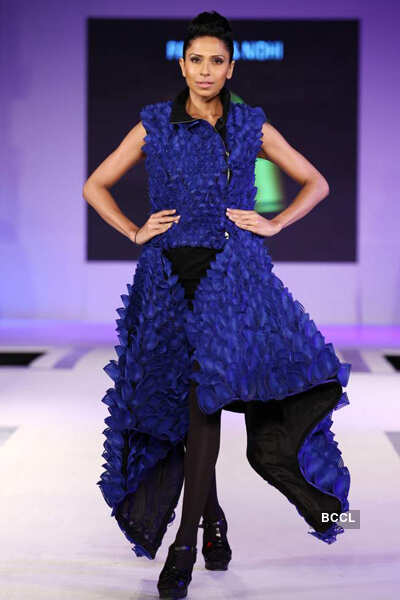 Sonalika Sahay showcases a creation by designer duo Pankaj and Nidhi on ...