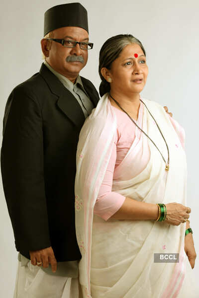 Dr.Vilas Ujjvane and Alka Kubal Athle in a still from the Marathi movie ...