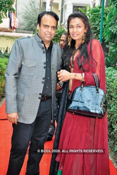 Kapil Aggarwal and Sanjana Jon poses for the camera at the do
