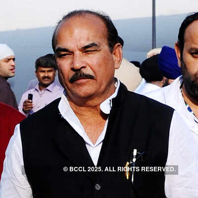 Politician DP Yadav during the prayer meet of Ponty Chadha and Hardeep Singh Chadha at Rakabganj ...