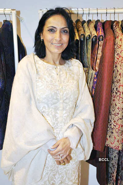 Designer Krishna Mehta during her collection preview, held in Mumbai on ...