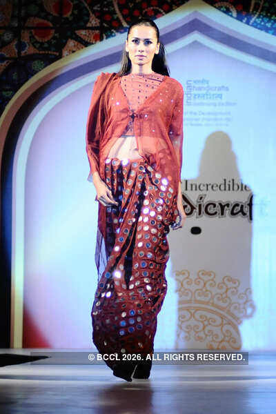 Sonalika Sahay during the Ministry of Textiles Fashion Show, held at ...