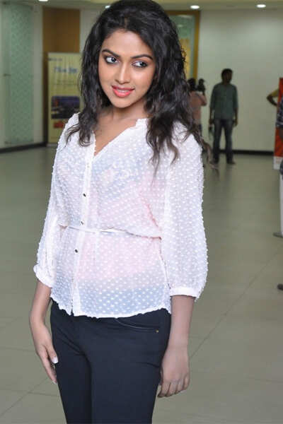 Amala Paul poses during the press meet of her film 'Nayak'