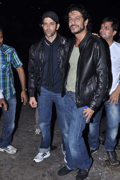 Hrithik Roshan and Chunky Pandey pose together as they leave for ...