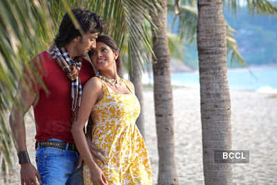 Akash and Tripta Parashar in a still from the upcoming Bollywood movie ...