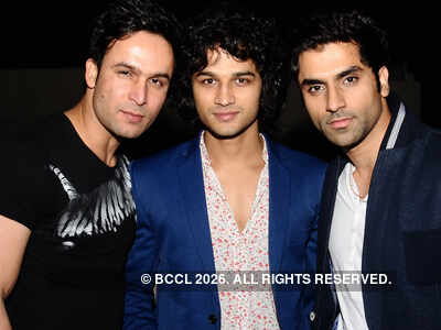 Vicky Rana, Sumit Sejwal and Manish Khanna during the launch party of ...