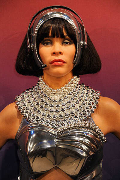 The four statues represent iconic moments in the singer’s life.