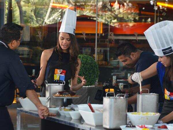 Miss India finalists with celebrity Chef Ajay Chopra