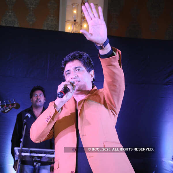 Anand Raj Anand performs during a party hosted by Rahul Sawhney ...