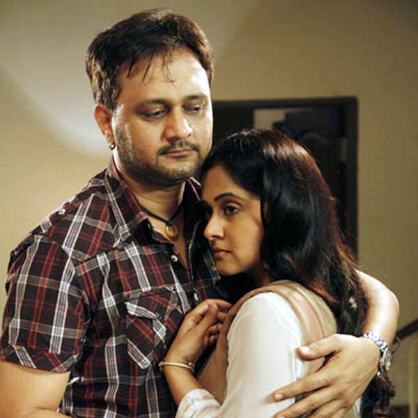 Sunil Barve and Mrinal Kulkarni in a still from Marathi movie Prem ...