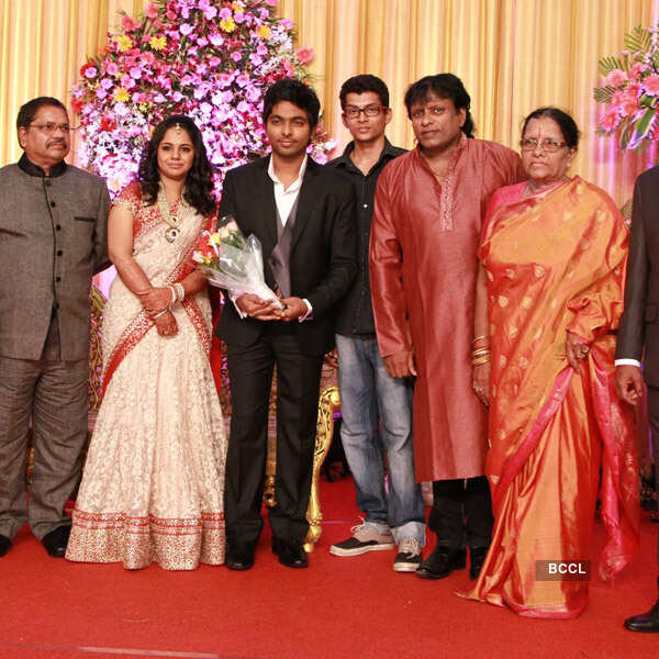 Guests during the wedding reception of GV Prakash Kumar and Saindhavi ...