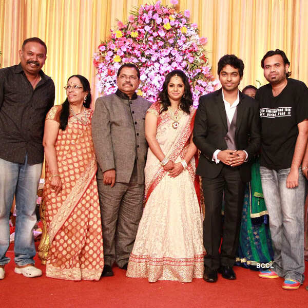Guests during the wedding reception of GV Prakash Kumar and Saindhavi ...