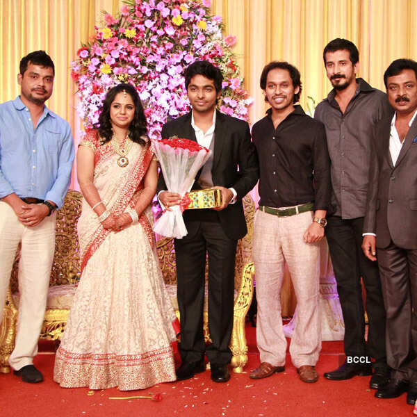 Guests during the wedding reception of GV Prakash Kumar and Saindhavi ...