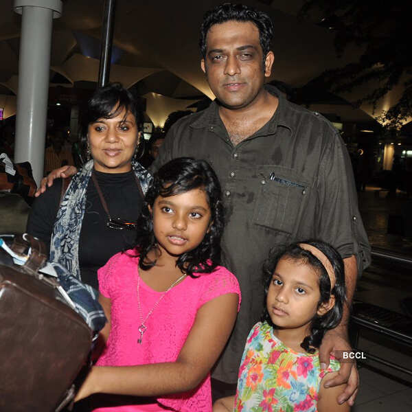Anurag Basu with his beautiful family at Mumbai airport, arriving from ...
